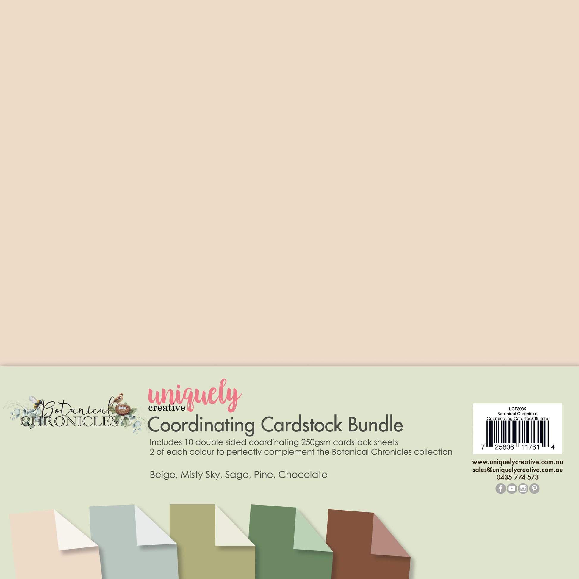 Uniquely Creative - Botanical Chronicles - Coordinating Cardstock Bund ...
